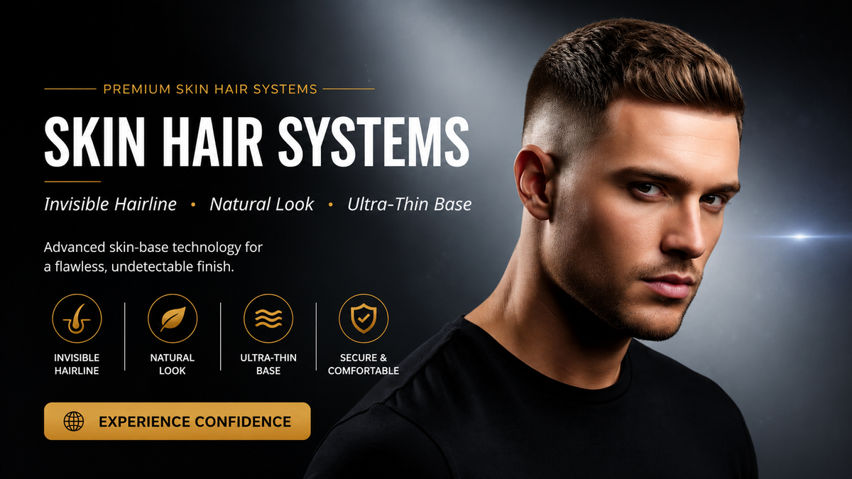 Men’s Skin Hair Systems UK – Thin Skin Wigs | Hair Systems Direct
